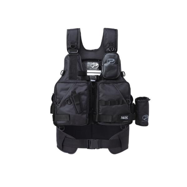 VS-3020が収納できるサポーター標準装備のゲームベストフロントビッグポケットと、サポーターが標準装備されたゲームベスト。荷重が分散されるため、身体への負担を軽減。長時間の釣行でも疲れにくいエキスパートモデル。使用頻度の高い前面2箇所のフ...