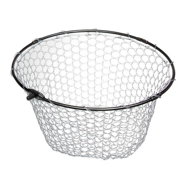 浅底20cm仕様のラバーネット＋アルミ枠セットアルミ枠にクリアラバーネットをセットした船頭おすすめネット。43cmのラウンド枠は、軽量アルミ素材でコンパクトに折りたためる四つ折仕様。網は20cmの浅底使用。浅さとクリアラバーネットの組み合わ...