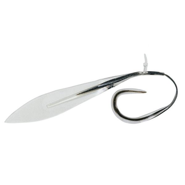 真鯛が好んで捕食するノレソレ（アナゴ等の幼魚）をヒントに カーリーと合体させた中井テスター考案のワーム。年間を通してフルタイムで活躍する和歌山海竜船長中井一誠。彼の独創的なアイデアを形にしたタイラバ専用ワームが紅牙中井ノレソレだ。マダイが好...