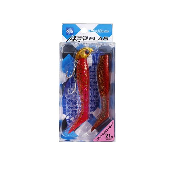 45HEADとFLAG SHADがセットになった、スターターキットリトリーブ時は、フラッグシャッド特有のダイナミックなテールアクションでヒラメを魅了する。また、ストップ＆ゴーやリフト＆フォールの着底時は45度の姿勢をキープし見切られるタイミ...