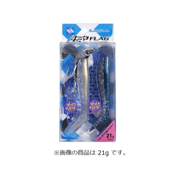 45HEADとFLAG SHADがセットになった、スターターキットリトリーブ時は、フラッグシャッド特有のダイナミックなテールアクションでヒラメを魅了する。また、ストップ＆ゴーやリフト＆フォールの着底時は45度の姿勢をキープし見切られるタイミ...