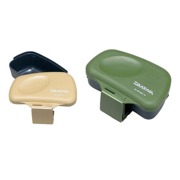 ベルトロックでガッチリ固定できるベイトボックス「IR」は1ボックス、「IIR」は2ボックス式。市販のパックミミズもパルプごと収納可能。ベルトロックで激しい動きにも外れず釣りに集中できる。DAIWAダイワ　ロータリーベイト IR●タイプ:1ボ...