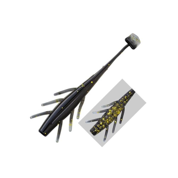 オカッパリ遠投ゲームに完全対応させたヘビキャロ専用ワーム。甲殻類の足と小魚の尻尾を合わせ持った独特の形状はワーム自身に大きな動きを狙うのではなく、「細かく」「優しく」そして「反応良く」をテーマに開発。独特な形状を採用したテールは、ノーシンカ...