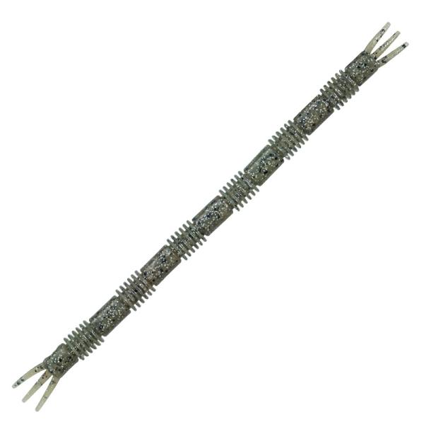 リング系のリブの組み合わせが適度な水噛みと波動を生みバスにアピール！「リング系のワームは釣れる」「ストレートワームは根強く人気がある」そんな単純な発想から始まり、ストレートワームでありながらリング系リブの効果を重視した形状を考案。知り得る釣...