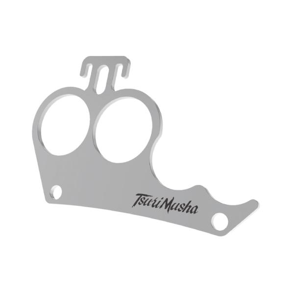 わずらわしい、現場での太いライン結束に超便利なアイテム。太いラインの結束時に、指にはめて締め上げを手助けするノットギア。鈎とスイベルが締めやすいナックル形状。またピンオンリールに装着できる携帯性もイチオシポイントです。TsuriMusha釣...