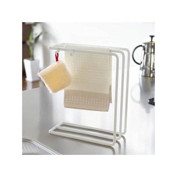 サイズ（約）:幅30×奥行10×高さ25cm材質:本体/スチール（ユニクロメッキ・粉体塗装）メーカー:山崎実業山崎実業 山実 yamazaki tower タワー タオルハンガー 布巾スタンド フキンスタンド ふきんスタンド タオルバー タ...