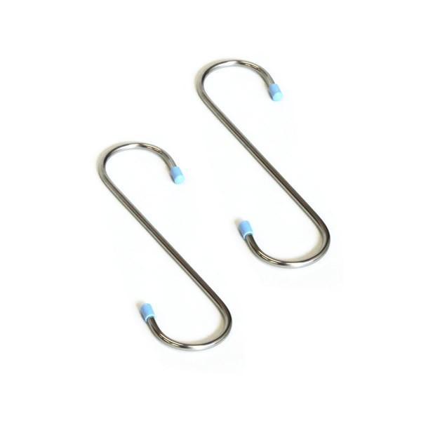 サイズ(約):長さ20cm材質:本体/ステンレス鋼線(SUS304)　キャップ/AAS樹脂耐荷重:20kg品番:ADH-20メーカー:積水樹脂S エス 計上 フック 金物 hook 竿 物干し竿 2個 セット 金具 竿受け 吊り鉢 観葉植物...