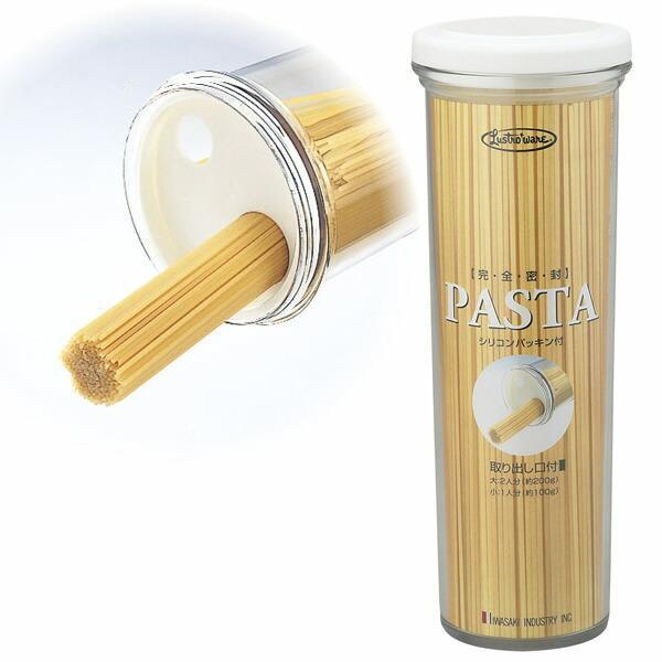 サイズ:直径10.7×高さ29.6cm容量:1.5Ｌ重量:393g材質:本体/AS樹脂　ふた/ポリプロピレン　内ふた/ポリエチレン　パッキン/シリコンゴム品番:B-2265製造国:中国メーカー:岩崎工業乾麺 スパゲティ 保管 保存 ケース ...