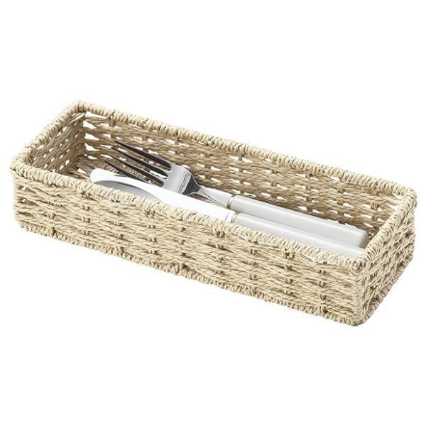 サイズ（約）:幅26×奥行9×高さ5cm材質:ペーパー品番:CH-410製造国:中国メーカー:ちどり産業カトラリー 箸立て 文房具入れ 筆記用具 引き出し収納 かご ケース ラック ボックス ペン ハサミ メガネ 鍵 玄関 リビング 寝室 ...