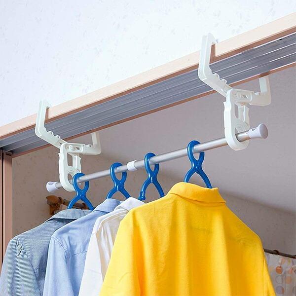 サイズ（約）:クロスフック/幅14.2×奥行1.7×高さ24cm　ポール/幅27〜46cm重量（約）:325g材質:クロスフック本体/ポリプロピレン　バネ/鋼　ポール本体/アルミ　キャップ/ポリプロピレン　スリーブ/ABS樹脂耐荷重（約）:...