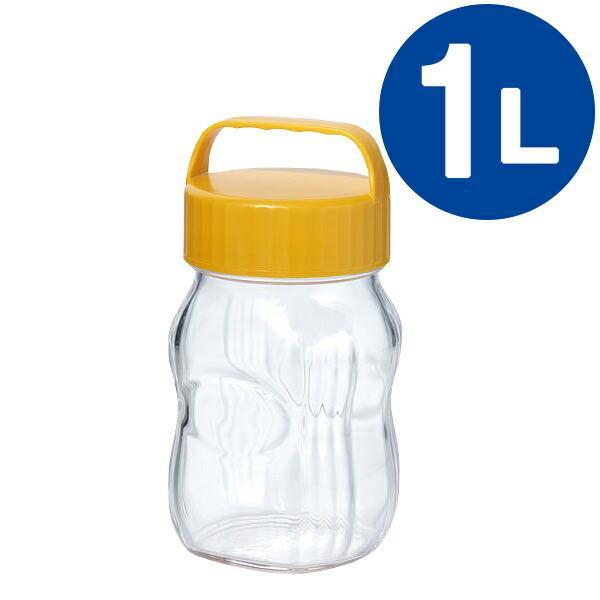 サイズ(約):幅10.6×奥行9.6×高さ20.7cm容量(約):1L重量(約):532g材質:本体/ソーダライムガラス　外フタ/ポリプロピレン樹脂　内フタ/ポリエチレン樹脂耐熱温度:外ブタ/100度(内ブタ/70度)製造国:日本メーカー:...