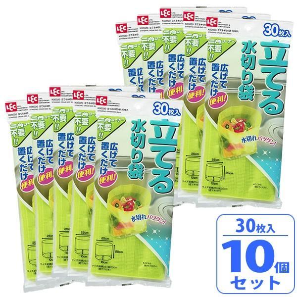 サイズ（約）:幅25×奥行10×高さ20cm材質:ポリエチレンパック入数:30枚品番:K00020製造国:日本メーカー:レック三角コーナー不要 マチ付き メッシュ使用 水切り コンパクト 省スペース シンク用 ビニール袋 ポリ袋 排水口ゴミ...