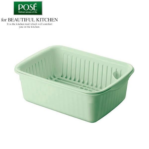 サイズ(約):幅40×奥行29×高さ14cm材質:ポリプロピレン製造国:日本メーカー:アスベル日本製 水切りかご 食器置き 洗い桶 抗菌加工 漬け置き洗い 清潔 カトラリー入れ カトラリーポケット付き 食器収納 箸立て 仕切り付き コンパク...