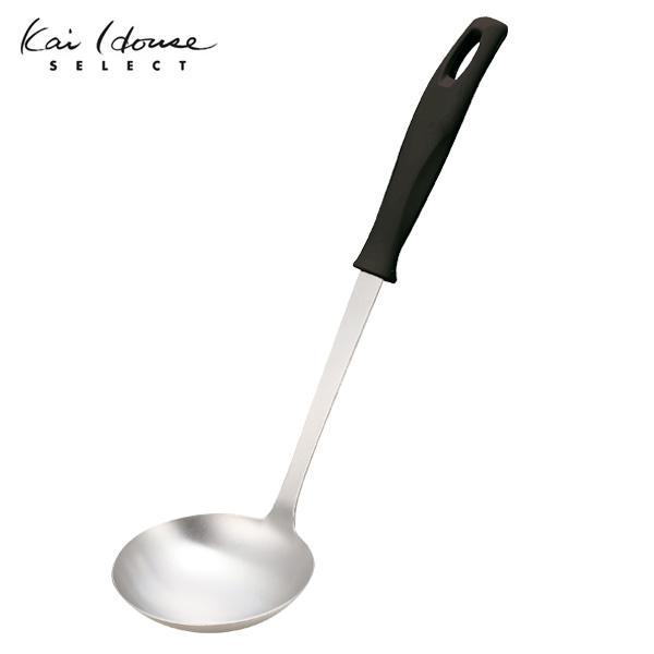 商品サイズ（約）:幅8.5×奥行29×高さ6cm材質:金属部/ステンレススチール　柄部/ポリプロピレン（耐熱温度110度）品番:DE-5866製造国:日本製造メーカー:貝印日本製 国産 調理器具 料理道具 お玉 食洗機対応 食洗機OK 軽量...