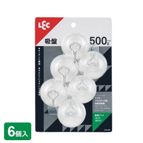 1個あたりサイズ(約):幅4×奥行1.5×高さ5cm材質:吸盤/塩化ビニル樹脂　フック/ステンレス鋼線1個あたり耐荷重（約）:500g品番:H00488製造国:中国メーカー:レックLEC 小物掛け sucker hook 風呂用品 バスグッ...