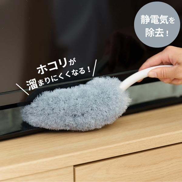 サイズ(約):幅10×奥行31×高さ8.5cm重量（約）:70g材質:グリップ/ポリプロピレン　針金/ステンレス　毛/ポリプロピレン（抗菌加工）　導電性繊維製造国:日本メーカー:山崎産業