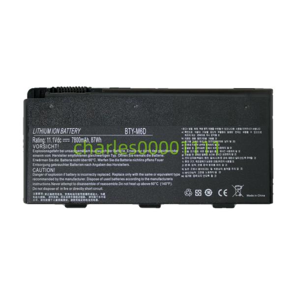 ●商品状態：新品●電圧：11.1V●容量:7800mah/87Wh 【互換バッテリー型式】BTY-M6D 対応用※注意：以上の型番はすべて共通です。