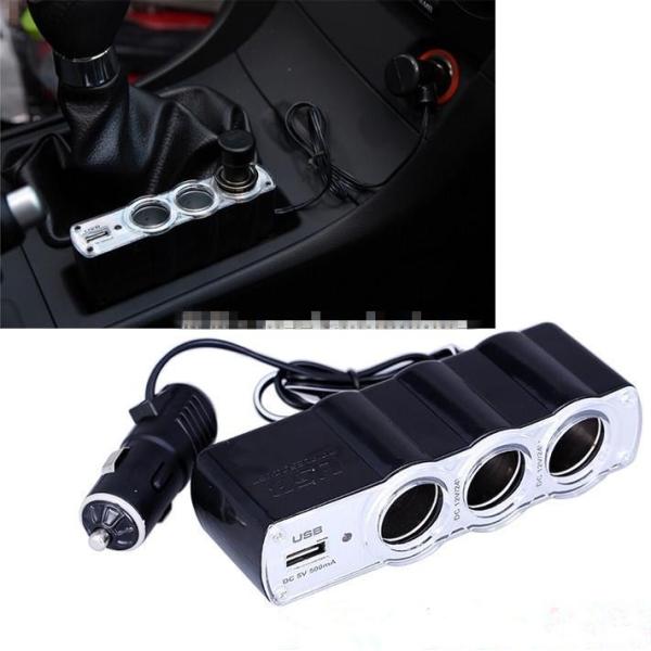 12V用 シガレットプラグ 3分岐＋USB電源コネクタ【サイズ】W11.5xH5×D3.3cm【入出力電圧】シガレットプラグ：12V用　※本機はシガーソケット入力12V用です。入力された電圧で分配されます。電圧の増幅機能は御座いません。【接...