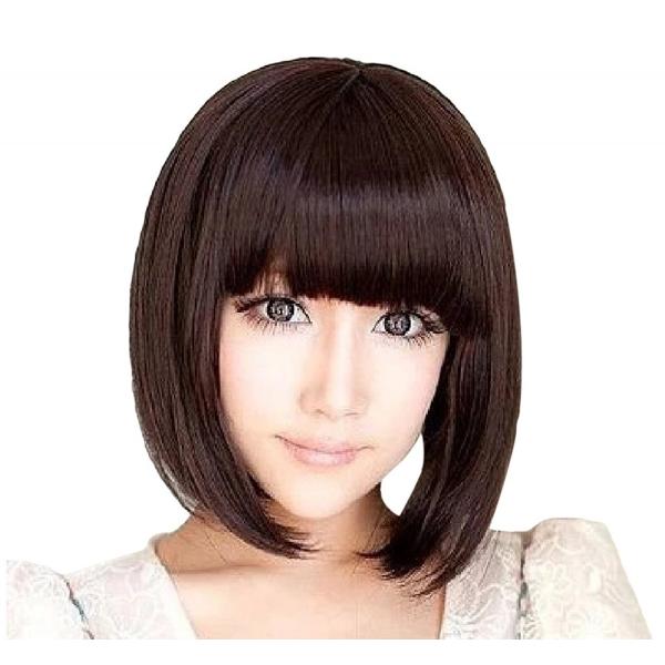 高品質耐熱ウィッグ初めての方も簡単装着丸みのあるふんわりボブ・ウィッグです。サイズ(つむじから) 前髪：約17cm 後髪；約30cm付属品：ネット1枚付き※素の状態で入っております。お好みに髪型をセットしてお使い下さい。※注意：モデル写真の...