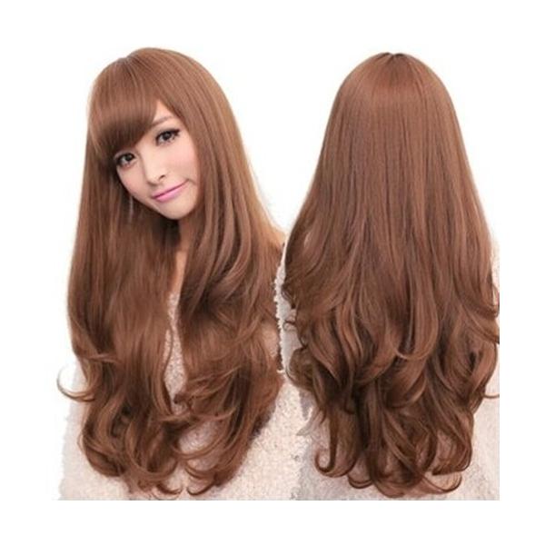ふわふわの可愛い巻きフルウィッグ【カラー】ライトブラウン ※現在こちらの色となります。【素材】化繊ファイバー【セット内容】ウィッグ、ウィッグネット【耐熱】180℃耐熱【全長】約65cm程度※素の状態で入っております。お好みに髪型をセットして...