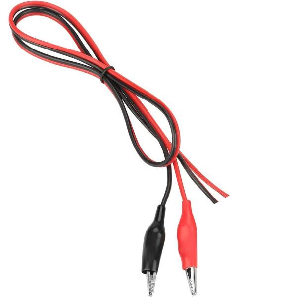ワニ口クリップコード１本赤はプラス、黒はマイナス電気的または実験電気検査作業で使用することができます。【全長】70センチ程度