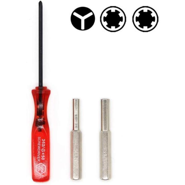 【パッケージ内容】Y字ドライバー3.8 mm 4.5 mm 2.5 mm工具キットです。ゲーム機本体を開けたり、分解したり、修理したり、修理したりするときに必要な道具です。【2.5mm Y型ドライバー】主にWii、NDS、 NDSL、DS ...