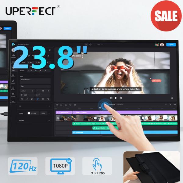 サイズ：23.8インチアスペクト比：16:9解像度：FHD（1920x1080）色域：100%sRGBリフレッシュレート：120hz液晶パネル駆動方式：IPSタッチパネル機能：対応表面処理：グレア（光沢）入力端子：USB Type-C、HD...