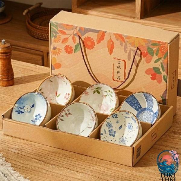 セット内容：お茶碗×6 材質：陶磁器 サイズ：約11.3*6.5cm,容量：300m 食洗機対応可, 電子レンジ対応