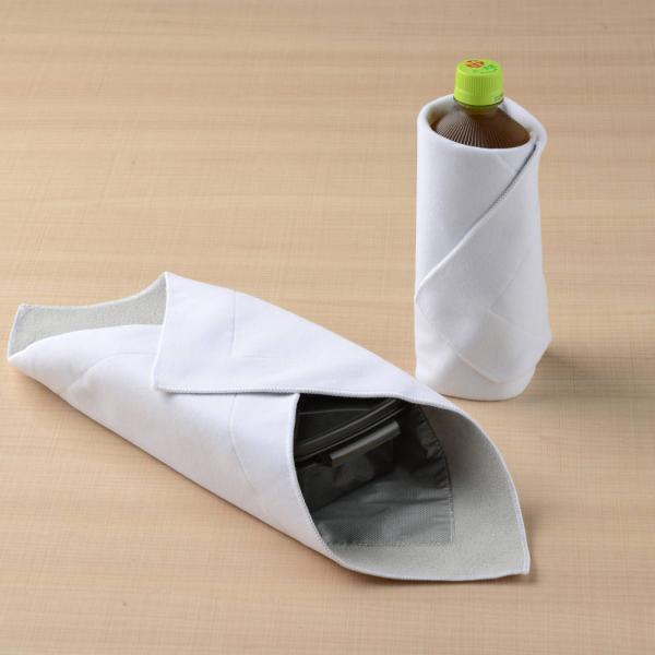 内側にアルミ蒸着フィルムを使用し、効果的な保温・保冷性能を実現する多目的クロス。表と裏の生地が重なることでピタッとくっつきます。コンパクトに折り畳めるため、使用後の収納や持ち運びに便利。お弁当はもちろん、ペットボトルや折り畳み傘など、形状に...