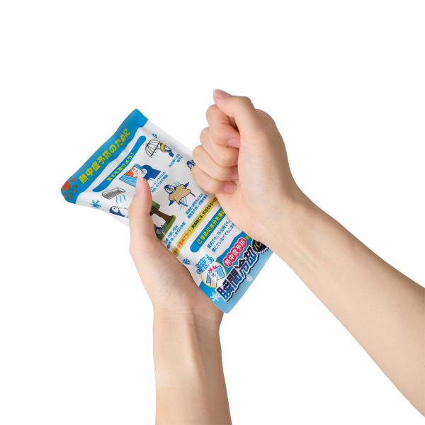 夏の暑さ対策や熱中症予防に最適な携帯用アイスパック。思いきりたたくとすぐに冷たくなる、瞬間冷却タイプの保冷剤です。首筋や額、手首など体の様々な部位に当てることで、効果的に体温を下げることができます。冷蔵庫や冷凍庫が不要なので、屋内でも屋外で...