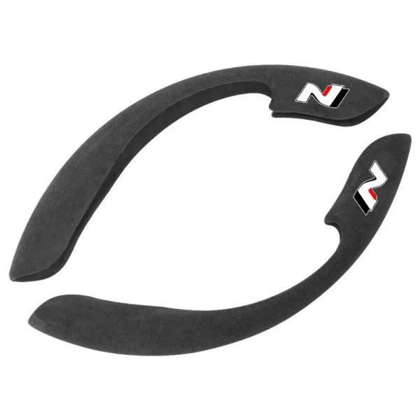 ブラックスエードレザーステアリングホイールカバー,n-nline,tucson,kona,sonata,ベロスター,i30, i20適合車種BMW  i30  i20  n-nline tucson kona sonata 購入の際、商品情...