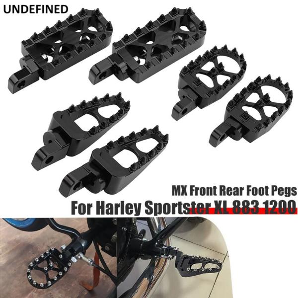 ハーレースポーツスター フットペグ バイク オートバイ フットペグ ステップ footrests ボバー ブラック スパイク for xl 883 1200ロッカーfxsb blackline適合車種:-2011-2020以降のスポーツスタ...