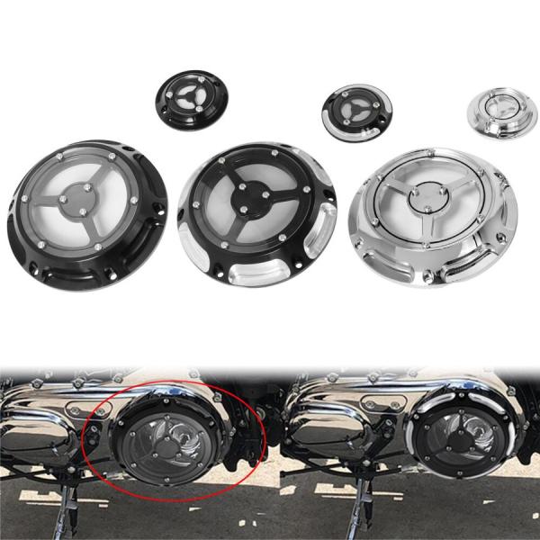 ハーレー スポーツスターアイアン 883 1200 XL883 XL1200 2004-2017 クローム 黒 バイク アクセサリー ダービータイミングタイマーカバー6穴適合車種：Sportster '04-later xl xrモデル用S...