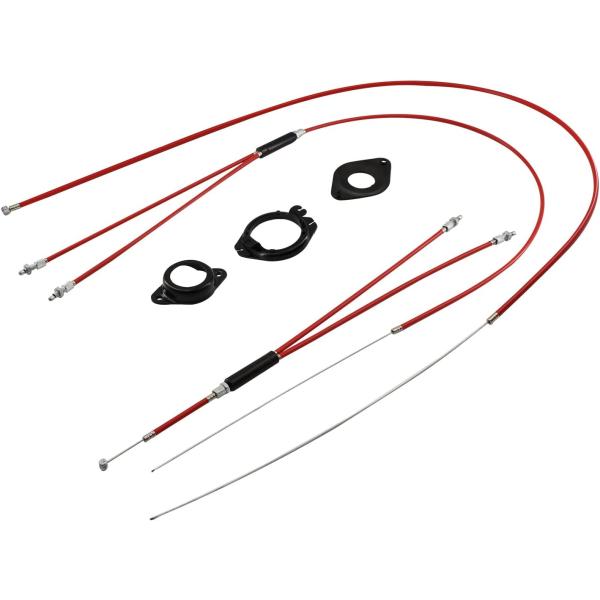 Bmx 自転車 バイク ブレーキケーブルセット ジャイロブレーキケーブル フロント リア ブレーキセット ブレーキケーブル ハウジングスピナーローター replacemエクストラロング: フロントブレーキケーブル: 47.5インチ、リアブレ...