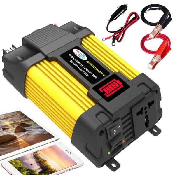 仕様:Name: カーパワーインバーターモデル: Y6000入力電圧: d c 12v (電圧範囲: 10.5v-15v)出力電圧: AC 110v/220v出力周波数: 220v,モデル50hz,110v,モデル60hzピーク電力: 60...