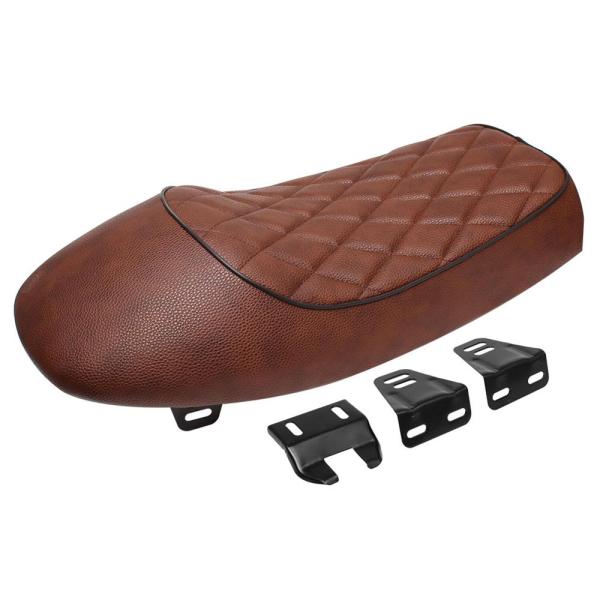 説明:状態: 新しい高性能シート色: 黒と茶色の高品質レザーレットですヴィンテージモーターサイクルカフェレーサーシート耐久性があり、防水性があり、高品質で柔らかいレザーレット。ハンプスタイリングとブラックレザーレットあなたは幸せで快適な乗り...