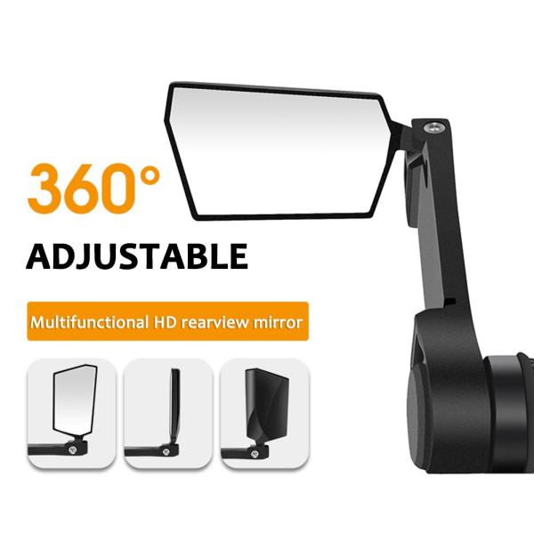 自転車のハンドルバー用の調整可能で折りたたみ可能なバックミラー,自転車のバックミラー,自転車の部品機能:自転車の副ハンドルバーやバックミラーとして使用できる革新的な多機能デザイン。折りたたみ式のデザインで、ミラーは使用しないときに折りたたむ...