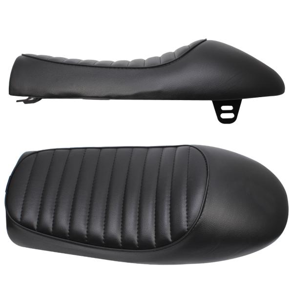 説明:状態: 新しい高性能シートカラー: ブラックですヴィンテージオートバイカフェレーサーシート耐久性があり、防水性があり、高品質で柔らかいレザーレット。ハンプスタイリングとブラックレザーレット寸法: l 20.9インチ * w 9.8イン...