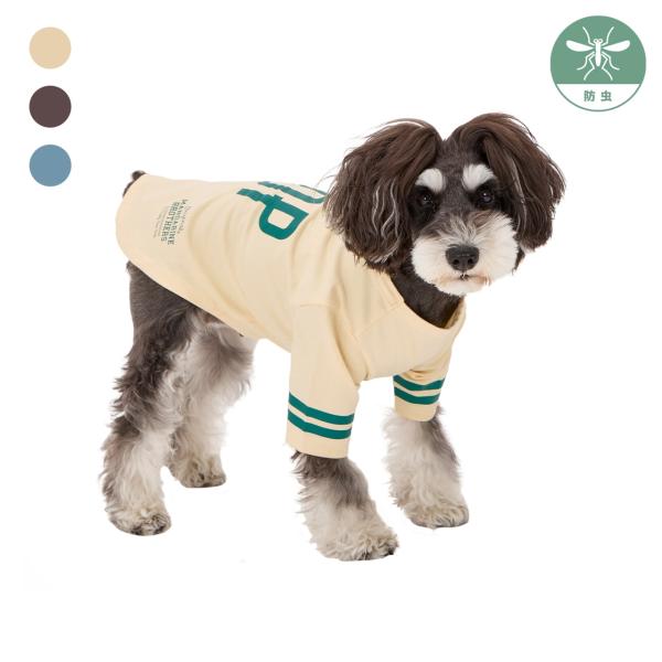 返品不可防虫加工を施した、ロングシーズン活躍する犬用長袖Tシャツです。秋・冬・春の3シーズン着用できる素材を使用し、フットボールTシャツをイメージしたヨーク切り替えと、袖のダブルラインがデザインのアクセントに。1枚ではもちろん、アウターやベ...