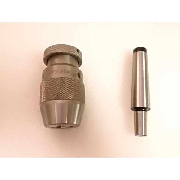 キーレスドリルチャックセット 0-13mm  B16アーバー付 ヘビーデューティー・ブランド：ドイツ　オプティマム。・キーレスドリルチャックとシャンクのセットです。・取付けテーパー：B16・本体最大径：52mm、全長93mm（チャック出ず）...