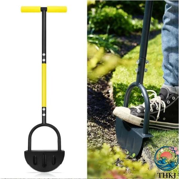 芝生カッター 芝生手入具 ターフカッター ステップ付き 全長108.5cm 芝刈りシャベル 芝刈り機 雑草除去 エッジャー芝生ツール 園芸 便利ツール 草地、歩道や庭の