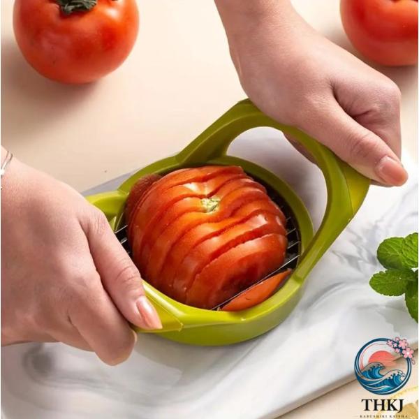 トマトカッター ステンレス製 トマト＆ポテト スライサー 多機能、果物 野菜 カット 簡単 キッチンガジェット   トマトカッター ステンレス製 トマト＆ポテト スライサー 多機能、果物 野菜 カット 簡単 キッチンガジェット