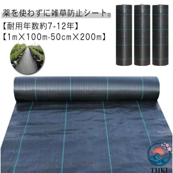 雑草 庭 人工芝 除草シート UV剤入り 草 田んぼ 防草シート 芝生 庭 1m×100m 雑草 農用シート ロール 農業 園芸用 雑草防止シート シート ガーデニング 防草 50