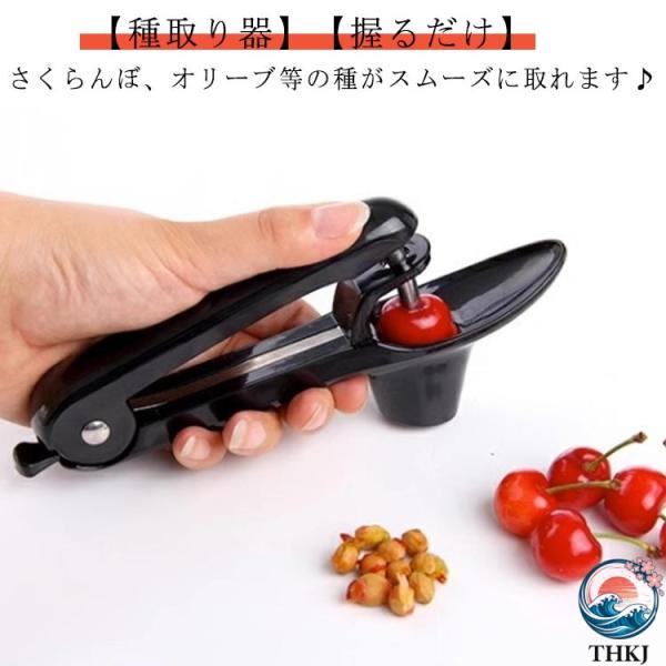 オリーブ チェリーピッター 種取り 器 さくらんぼの種取り器 サクランボ 梅の種取り器 ジャムづくり 核除去 たね取り 種とり チェリーの種抜き 握るだけ 簡単 タ