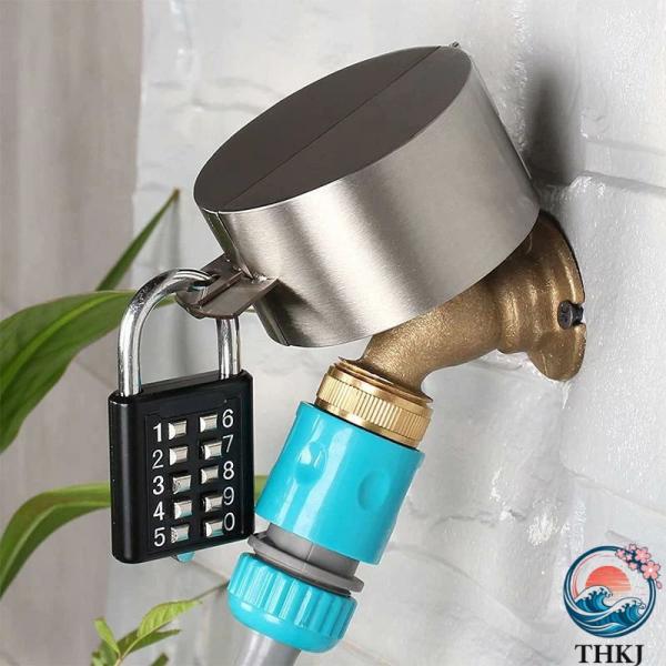 ▲他者からの水道の不正使用を防ぐステンレス製蛇口ロック(南京錠付き)です。蛇口ハンドルの盗難や破壊、いたずらからも守ります。 ▲蛇口のハンドル部分にセットし、付属の南京錠で鍵をかけます。使用時は鍵を開けるだけで簡単に取り外すことができます。...