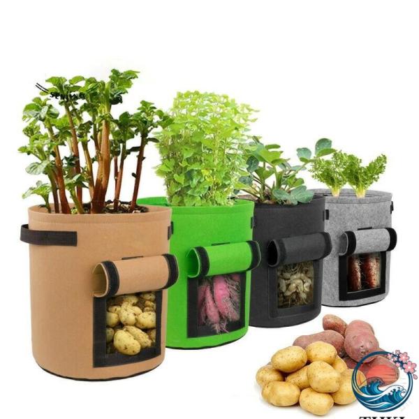 .3個セット の 不織布 ポット プランター は 植物 栽培 バッグ として 最適 で ジャガイモ トマト ニンジン など の 野菜 栽培 に 使えます。 家庭 菜園 や 室内 栽培 で 発育 促進 を 助ける 植え 袋 で ガーデン や ...