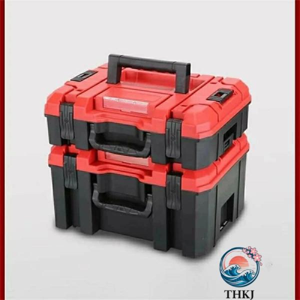 工具箱 ツールボックス W 365mm x L 290mm x H 110mm(小) + H195(大) 先端ツール 工具 DI 持ち手 ハンドル 横/縦持ち 連結 積み重ね 持ち運び 移動