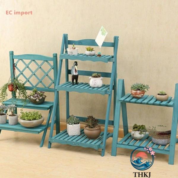 製品名：複数段の陳列棚材質:無垢材カラー:ブルー、グリーン、コーヒー色 サイズ：画像参考タイプ：2層の人字（本製品は組立が必要です）タイプ：2層の花台（本製品は組立が必要です）タイプ：3層折り畳み可能（インストール不要）★全国一律（北海道、...