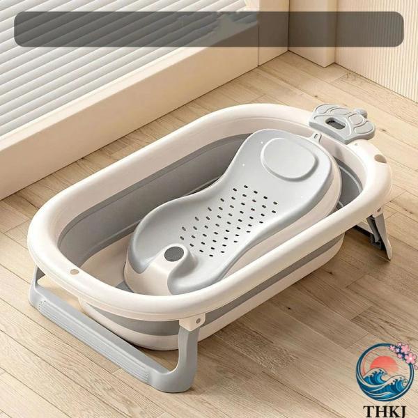 ▲バスは環境に優しい素材を使用し、無毒無害で、赤ちゃんの安全を確保します。縁は滑らかで、赤ちゃんのデリケートな肌を傷つけません。人間工学に基づいたデザインで、快適なサポートを提供し、赤ちゃんが入浴を楽しめるようにします。 ▲折りたたみ式バス...