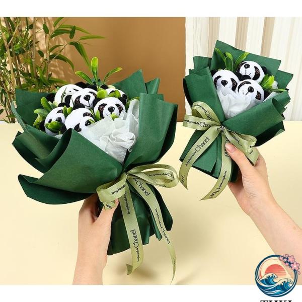 永生花 ソープフラワー ギフト　パンダ 枯れない花 ローズ 造花 パンダ入り 花束 プレゼントバラ バレンタイン 母の日 お祝い 誕生日 結婚記念日 卒業式もらってうれしい　プチギフトパンダ入り花束ギフトです。大切な方にへの、感謝の気持ちを...